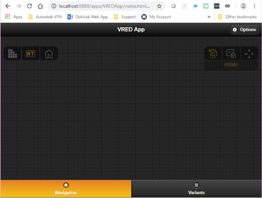 Starting the VRED App