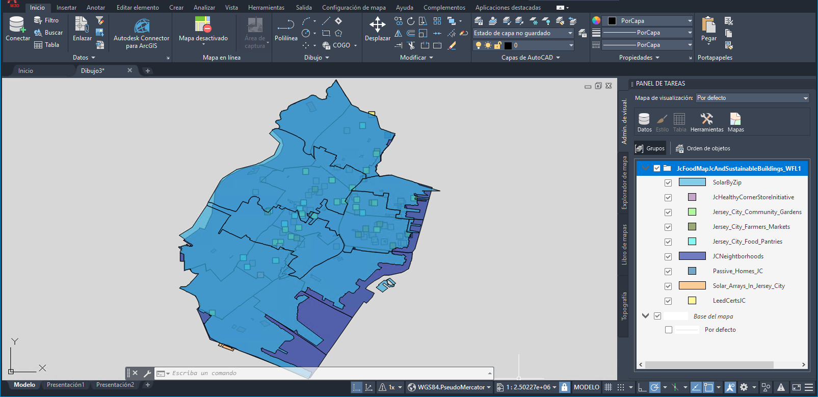 Novedades del conjunto de herramientas AutoCAD Map 3D 2021