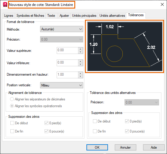 Sous-styles et remplacements de cote