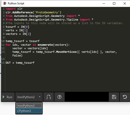 Dynamo スクリプトを Python 3 に移行する