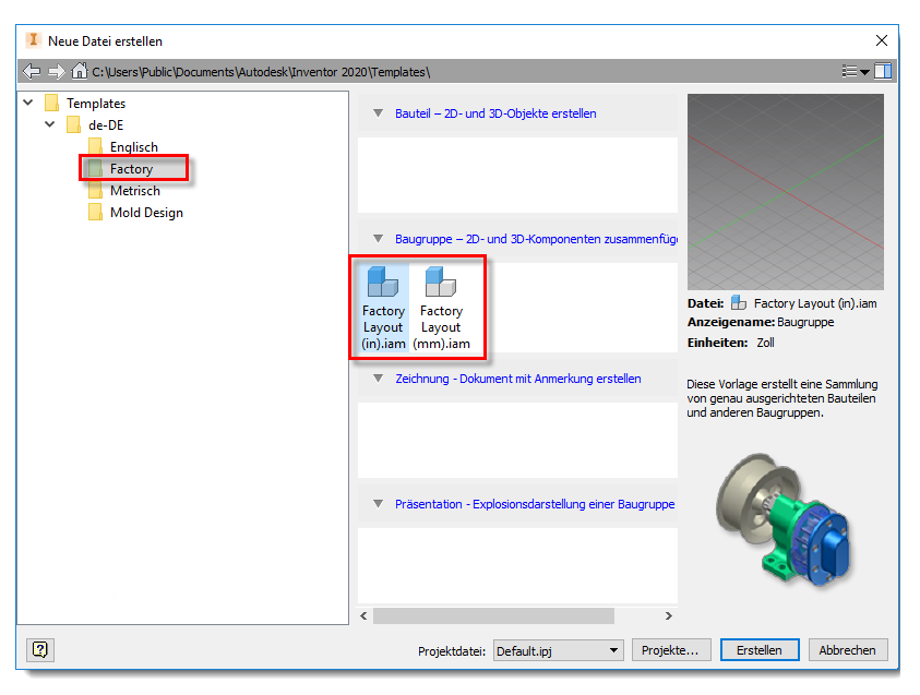 Erstellen Eines Factory Layouts In Inventor