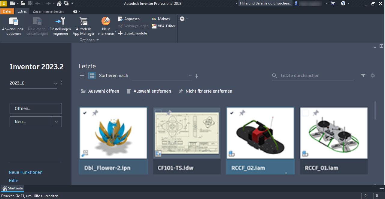 Neue Funktionen in Inventor 2023
