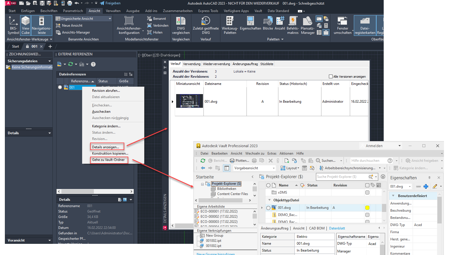 Neue Funktionen in Vault 2023