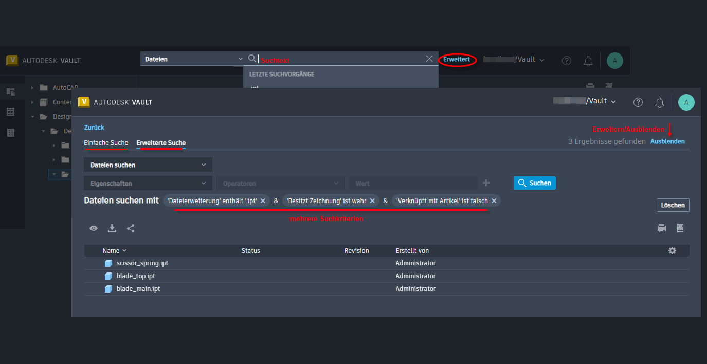 Neue Funktionen in Vault 2023