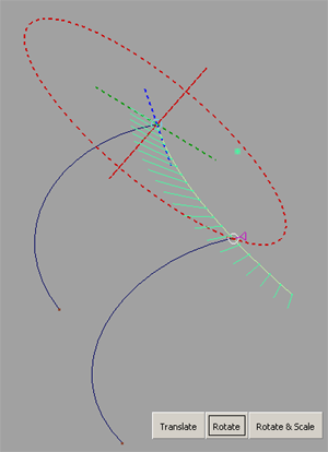Reshape or position a curve to intersect other curves