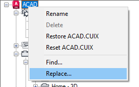 To Search for Commands and Text in a Customization (CUIx) File