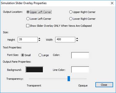 Simulation View Options