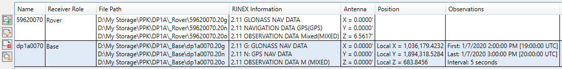 Import Raw RINEX Data Files