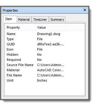 Viewing Asset Properties