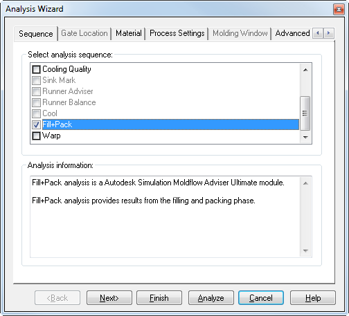 Set Analysis Parameters