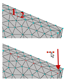 To expand selection to nodes on the same edge