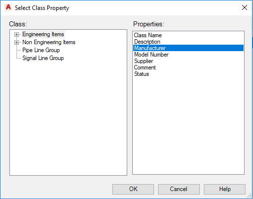 Select Class Property