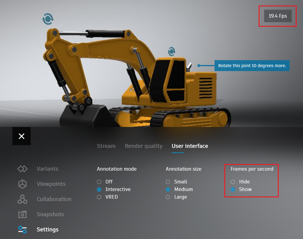 Using the VRED Stream App