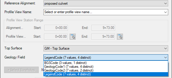 Generating a Profile View in the Geotechnical Modeler
