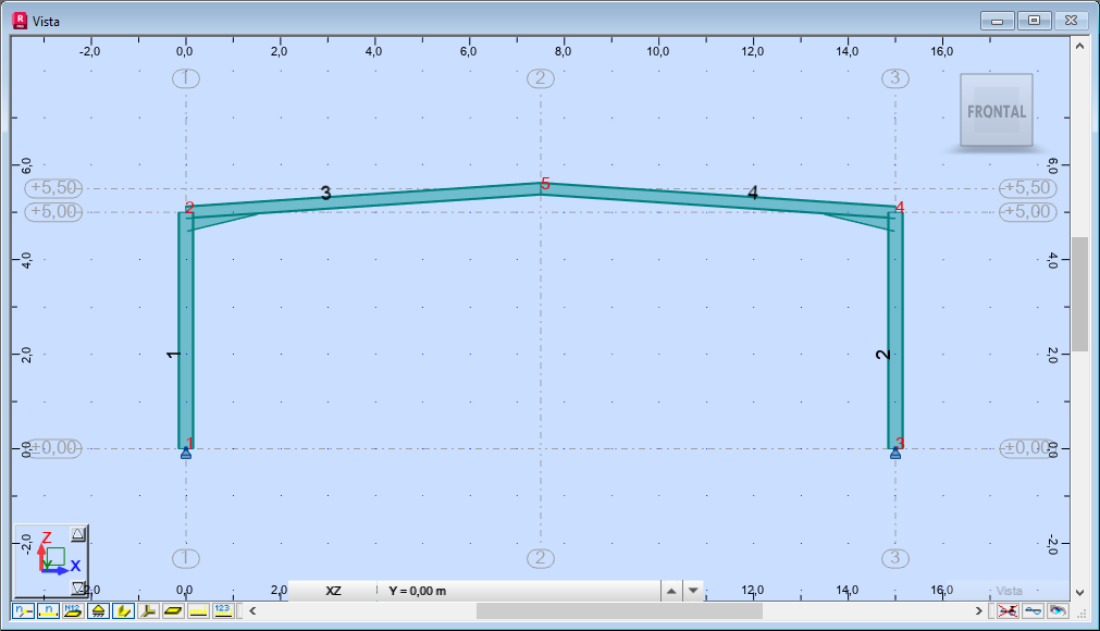 Modelar un pórtico 2D