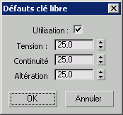 Panneau déroulant Infos sur les clés