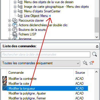 Pour personnaliser un menu contextuel