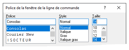 Avez-vous essayé : prendre le contrôle de la fenêtre de commande