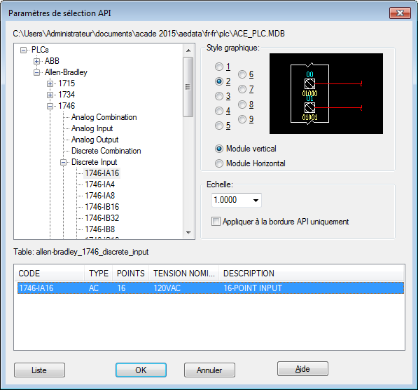 Insertion de modules API