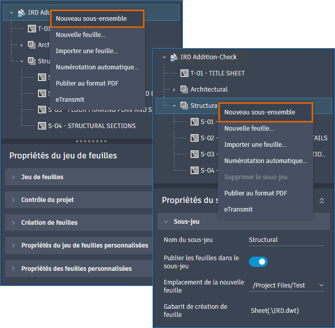 Utilisation du gestionnaire de jeu de feuilles pour le Web