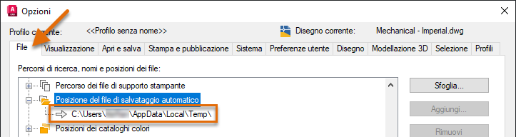 Ripristino, correzione e recupero dei disegni