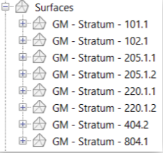 Generating Borehole Stratum Surfaces in the Geotechnical Modeler