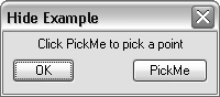 Example: Hiding a Dialog Box (DCL)
