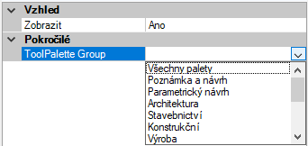 Řízení prvků uživatelského rozhraní v Editoru CUI