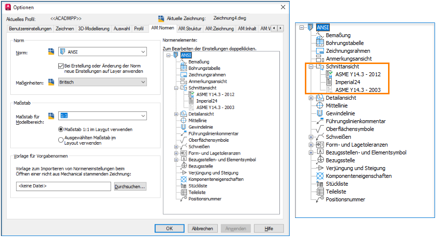 Neue Funktionen im AutoCAD Mechanical 2024-Toolset