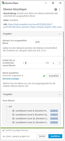 Bereitstellen der Eingabe für ein Diagramm von Dynamo Player
