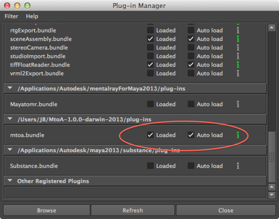 Installing Arnold for Maya on Mac OS X