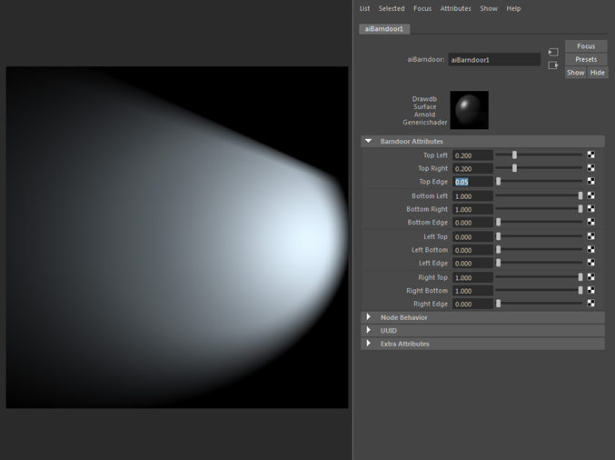 Using the Barndoor Light Filter (AiBarndoor)