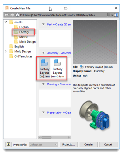 Create a Factory Layout in Inventor
