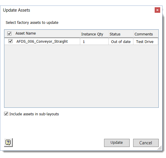 To Update and Download Assets in Inventor