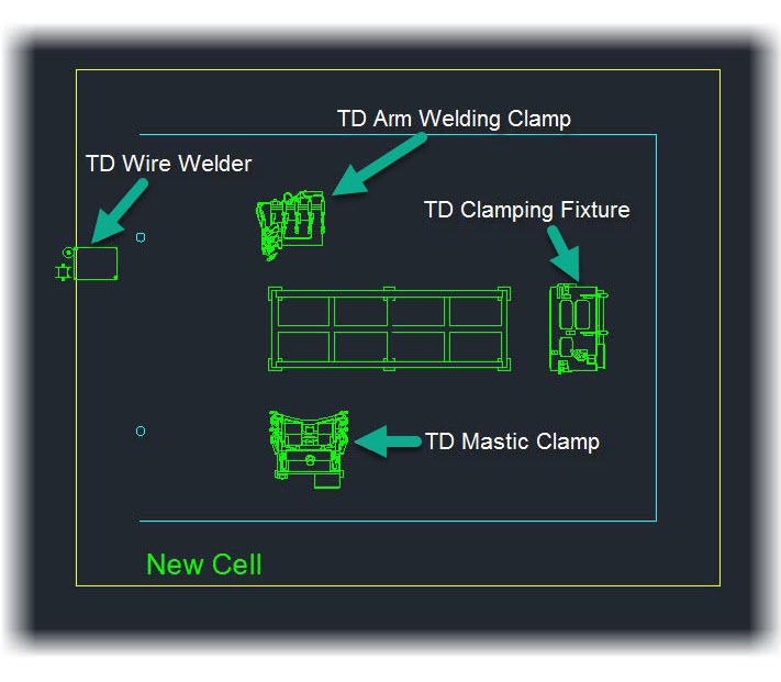 Create a 2D Layout of a Welding Cell