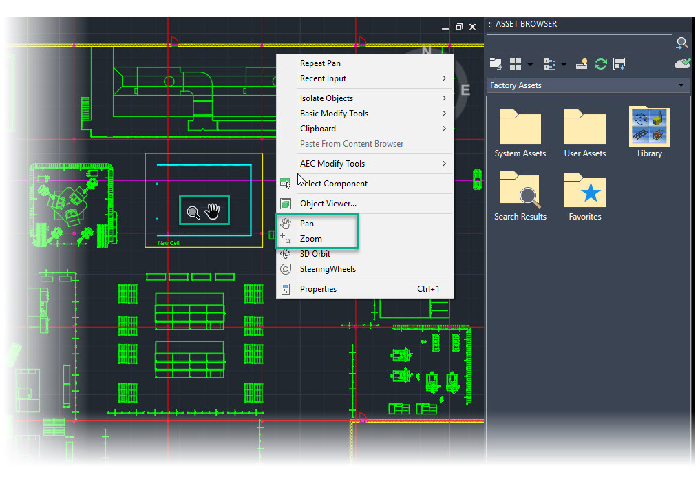 Open the Layout in 2D and Download Assets