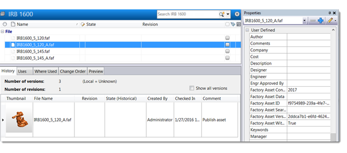 Viewing Factory Data in Vault
