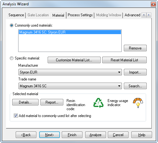 Input Process Parameters