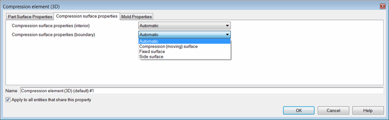 Manual assignment of the compression surfaces