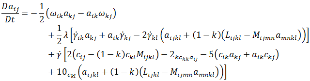 Fiber Orientation - ARD_RSC Model Parameters Dialog