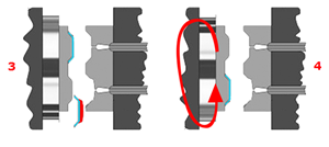 Two-shot sequential overmolding