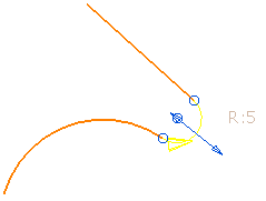 Changing the radius of a fillet example