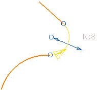 Changing the radius of a fillet example