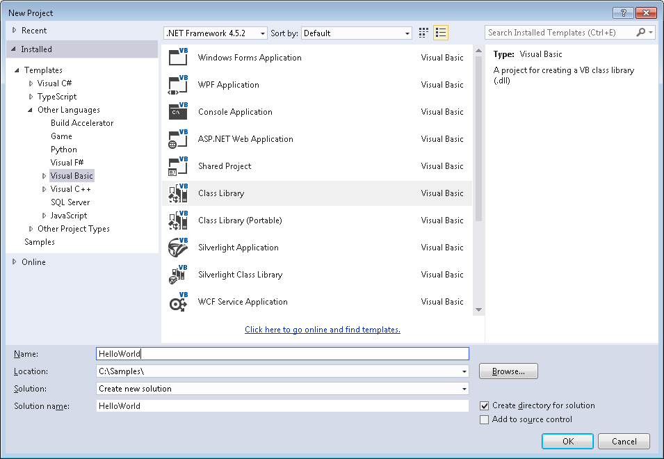 Create a New Project