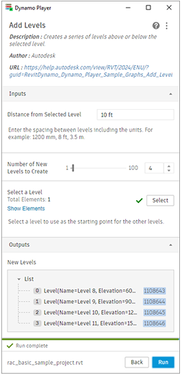 Provide Input for a Graph from Dynamo Player