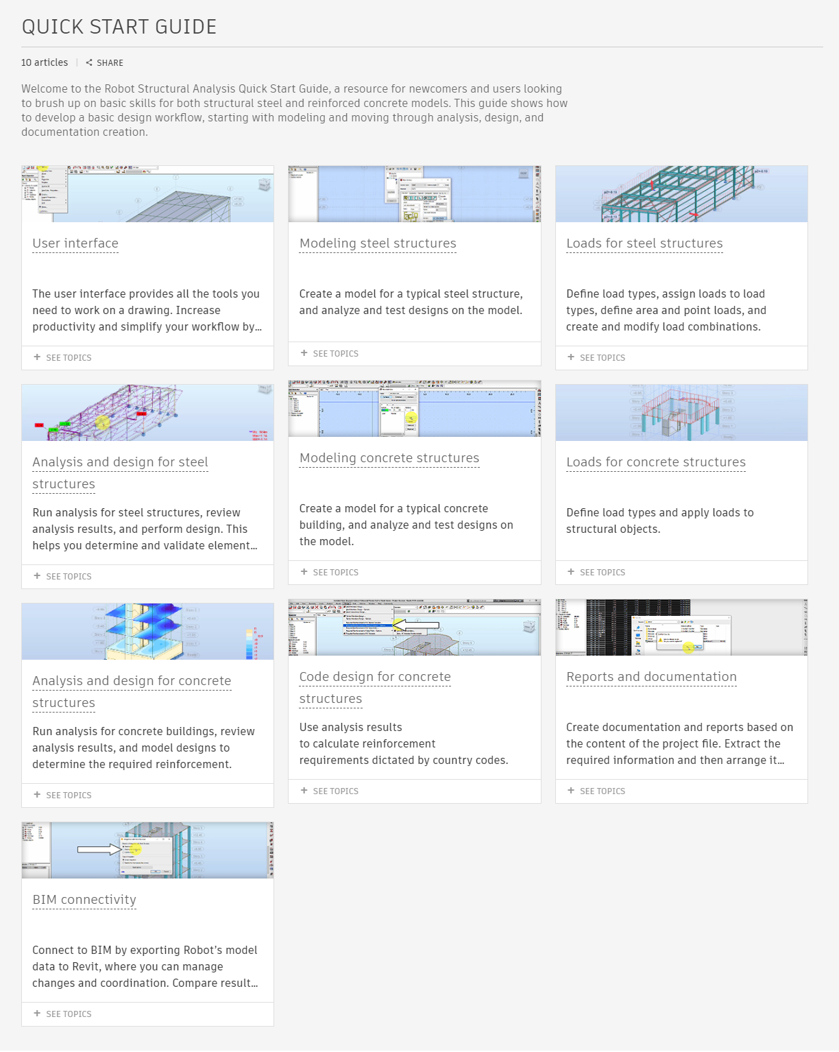 The Robot Structural Analysis Quick Start Guide