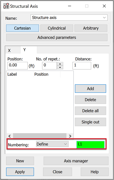 Define Additional Structural Axes