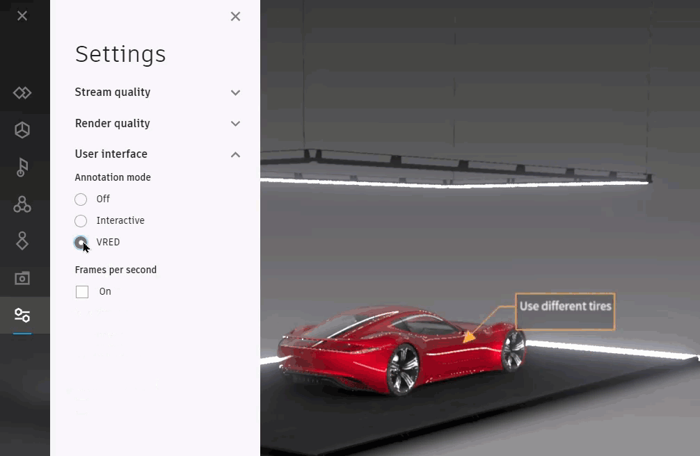 Using the VRED Streaming App
