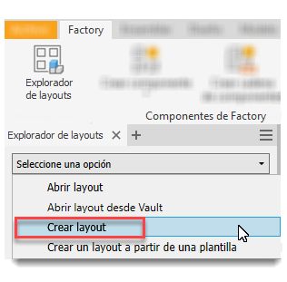 Creación de un layout de Factory en Inventor