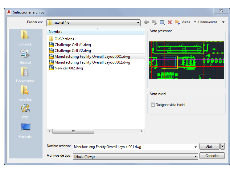 Apertura del layout en 2D y descarga de componentes